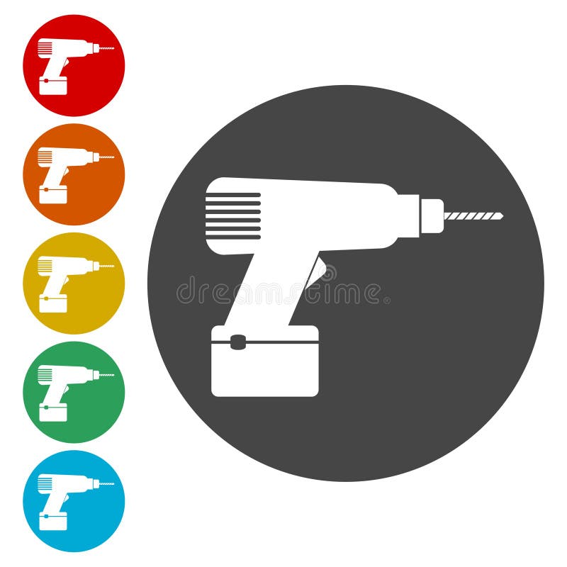 Hand Drill Icon, Drill Icon Stock Vector - Illustration of hole ...