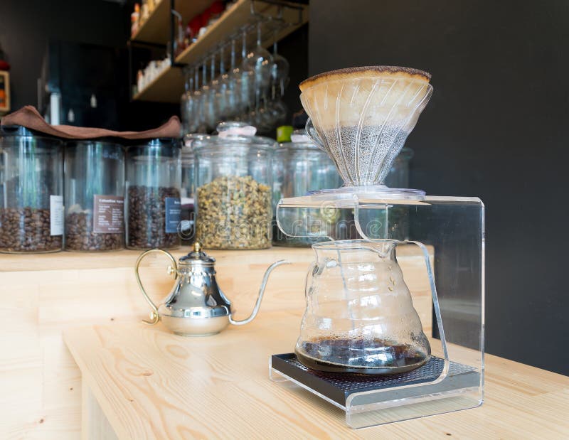 Hand drip coffee stock photo. Image of action, style - 78463928