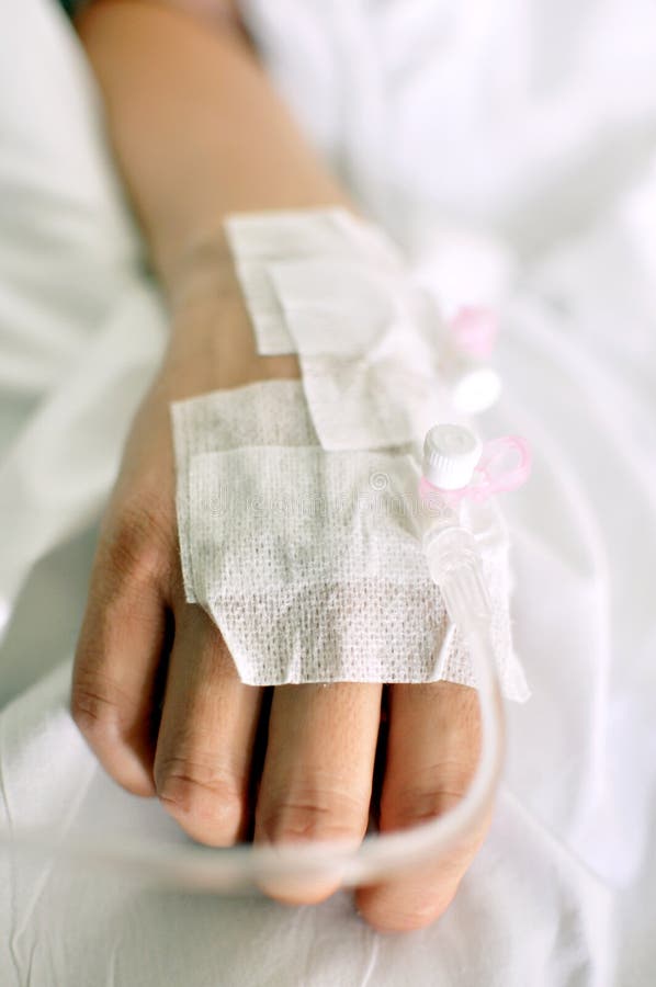 Hand with drip in hospital stock photo. Image of clinic - 31873906