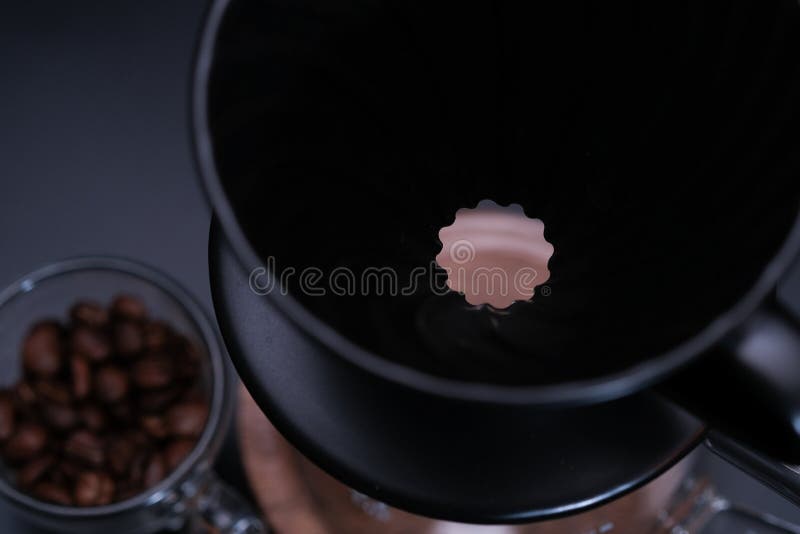 Hand Driper of Prepare Drip Coffee on Digital Scale Stock Image - Image ...