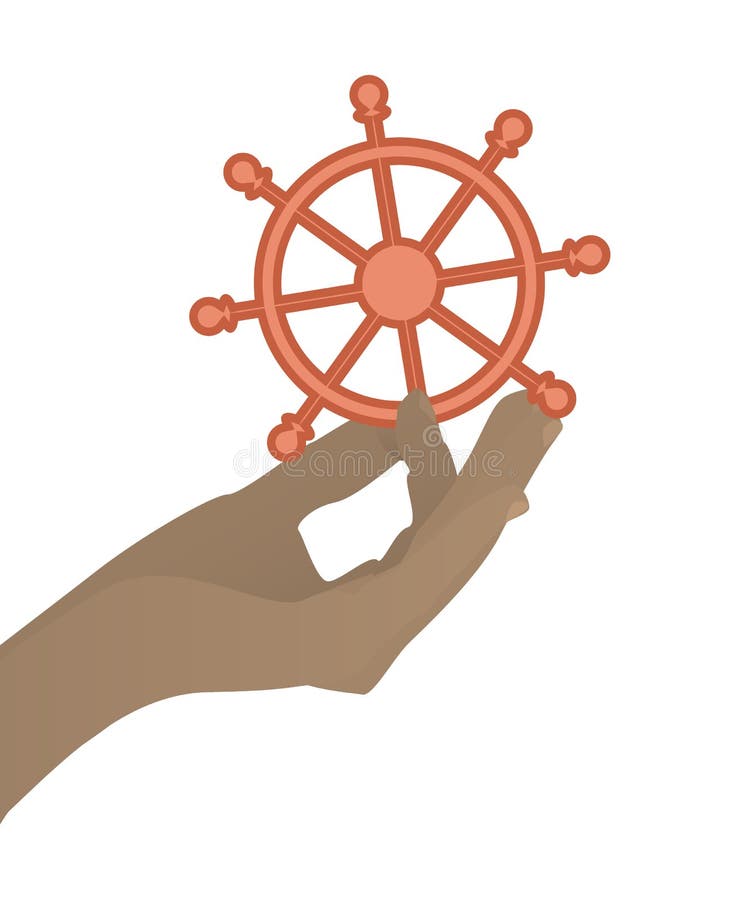 HAND DRIVE the SHIP HOLD on the WHITE Stock Illustration - Illustration ...