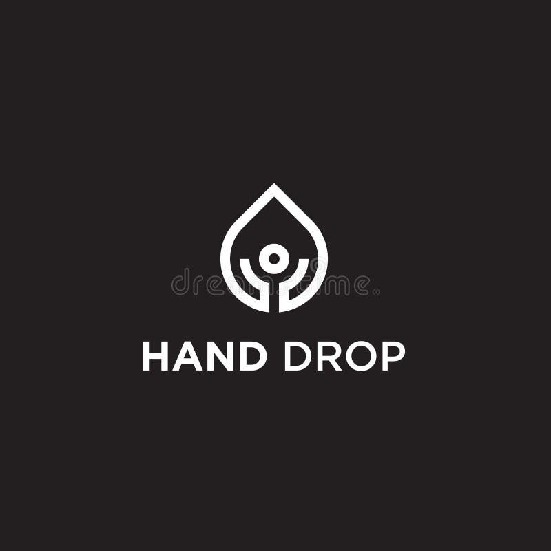 Hand with Drop of Water in Sketch Style, Vector Illustration Stock ...
