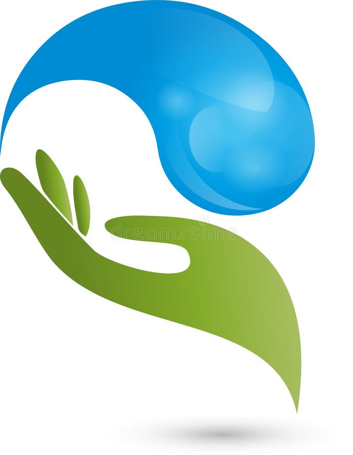 Hand, drop, water, logo stock vector. Illustration of cosmetics - 79988680