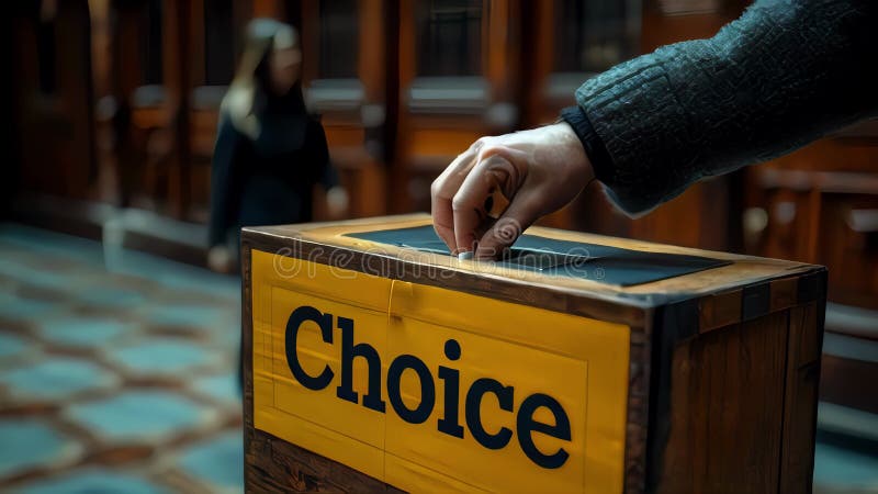 Hand Dropping Ballot into Choice Box during an Election Stock Video ...
