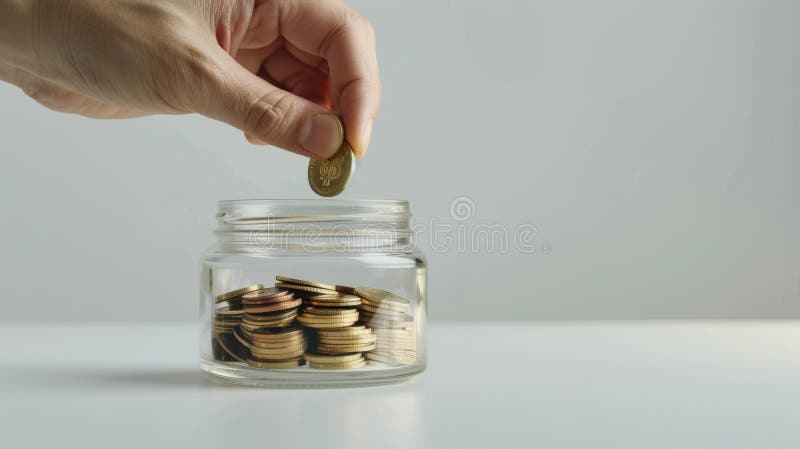 The Hand Dropping Coin..AI Generated Image Stock Photo - Image of ...