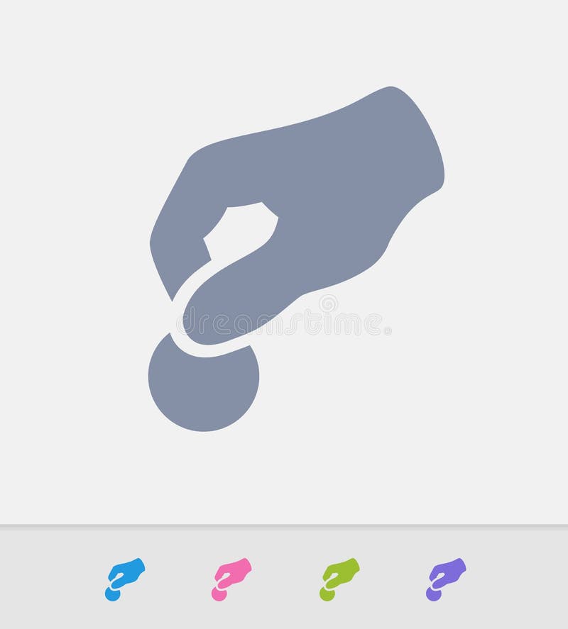 Hand Dropping Coin - Granite Icons Stock Vector - Illustration of icon ...