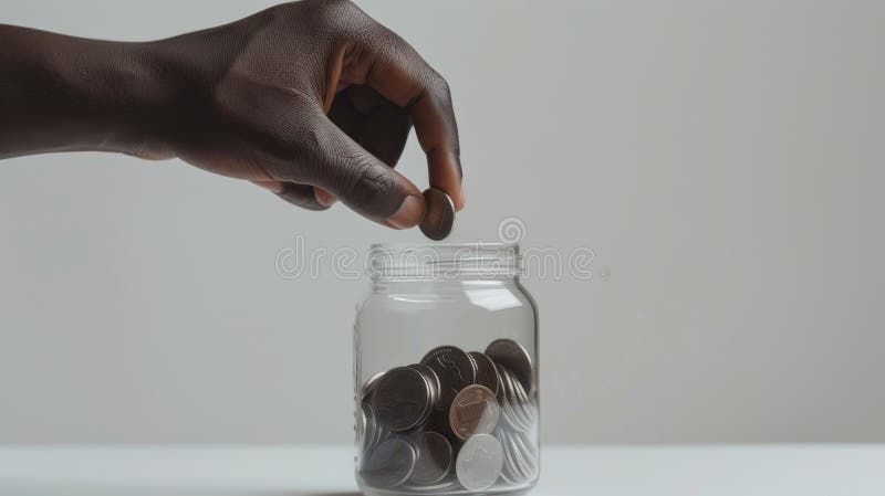 The Hand Dropping Coin.AI Generated Image Stock Photo - Image of cash ...