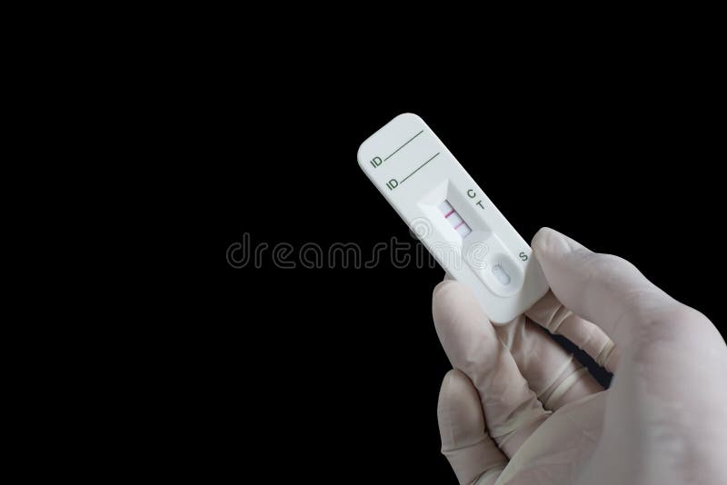 Hand Drug Test Kit Showing Positive Results Stock Image - Image of drug ...