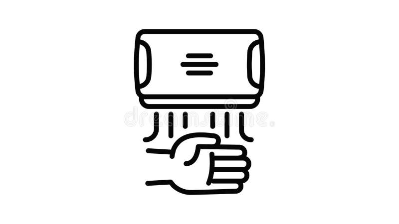 Toilet Hand Dryer Icon Animation Stock Video - Video of design, drier ...