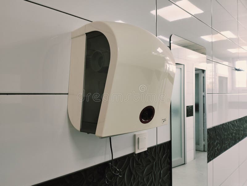 Hand dryer machine stock image. Image of design, public - 361651979
