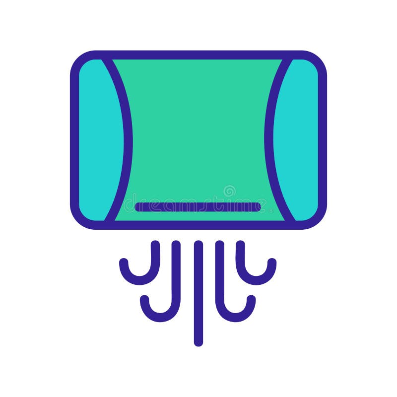 Hand Drying Air Wipe Icon Outline Illustration Stock Vector ...