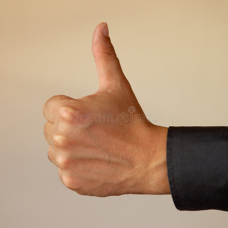 Hand - duim omhoog. stock afbeelding. Image of symbolisch - 12719037