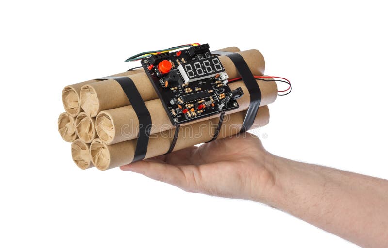 Hand with dynamite stick stock photo. Image of demolished - 127141084