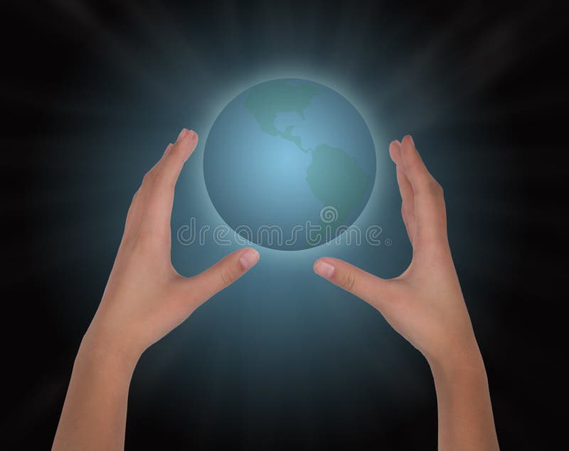 Hand earth stock image. Image of isolated, hand, woman - 29021585