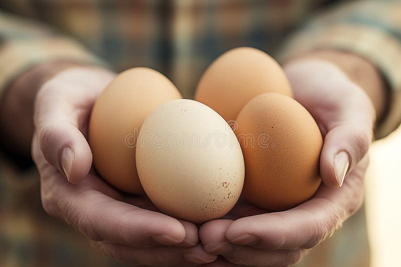 Hand with eggs stock photo. Image of people, farmer - 372347520