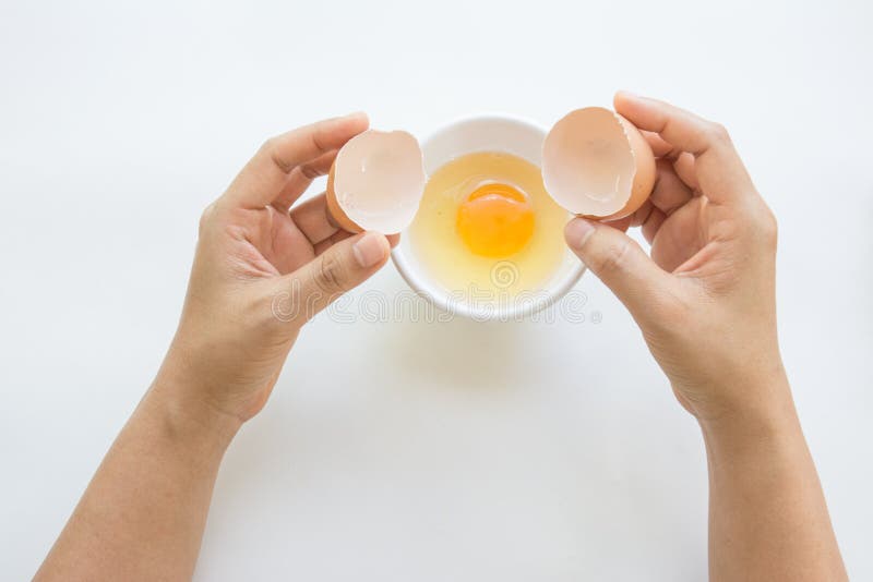 Hand with eggs isolated stock image. Image of cooking - 213613953