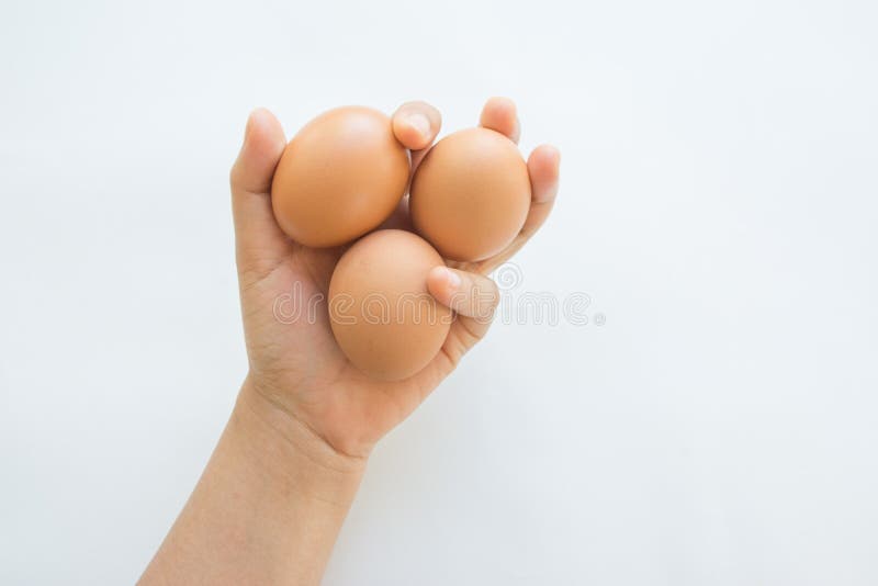 Hand with eggs isolated stock image. Image of cooking - 213613953