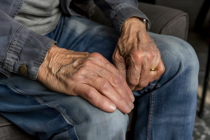 Hand of Elder Man. Concept of Rheumatoid Arthritis, Osteoarthritis, or ...