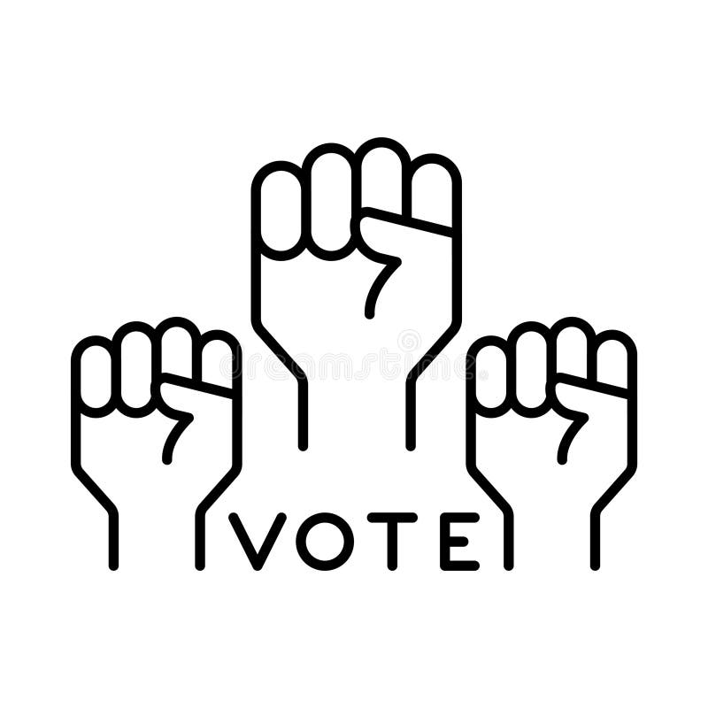 Hand Election Vote Symbol Cartoon Illustration Vector Stock Vector ...