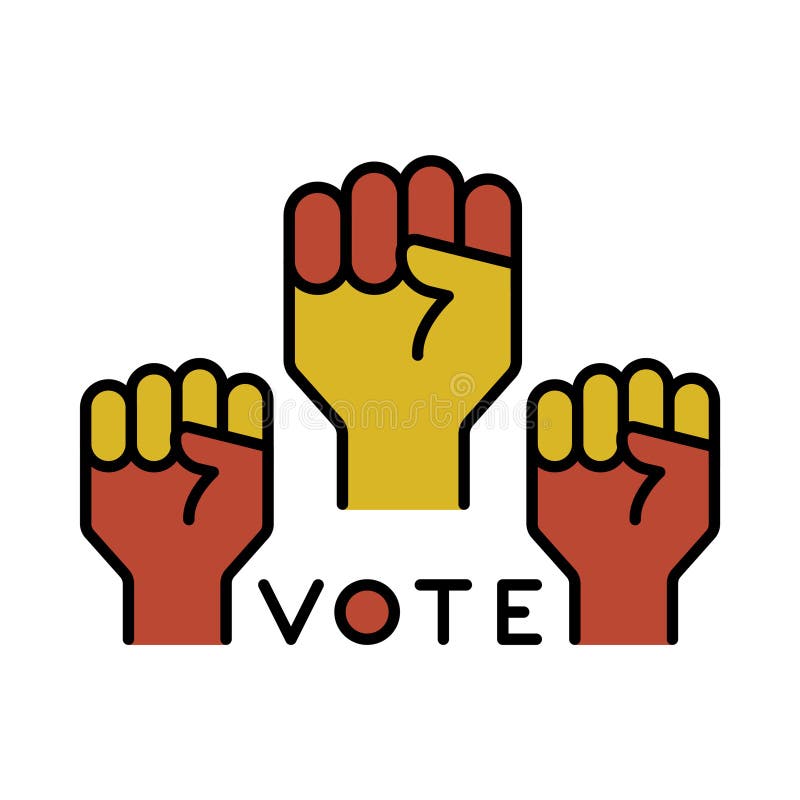 Hand Election Vote Symbol Cartoon Illustration Vector Stock Vector ...