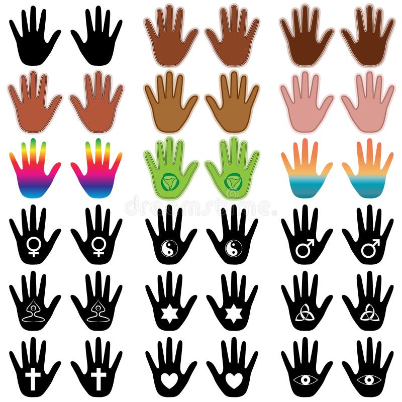Hand elements icon set stock vector. Illustration of document - 1463236