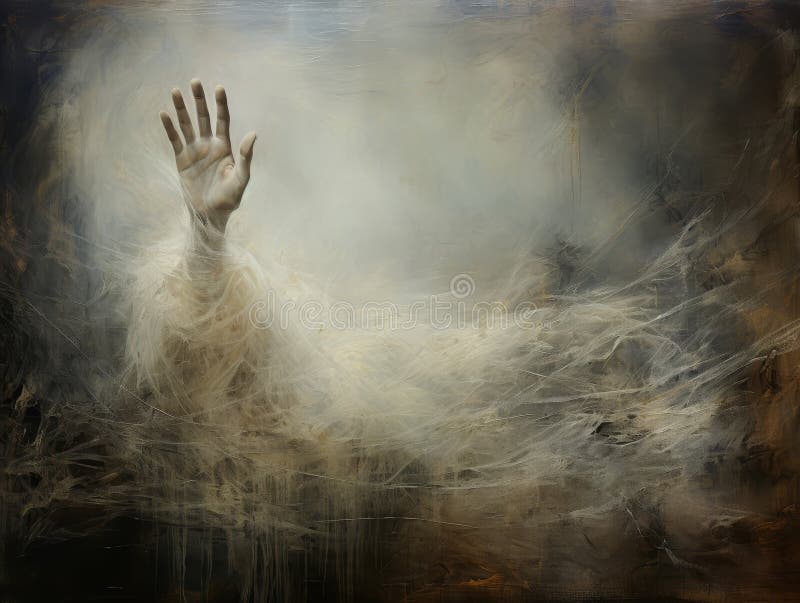 Hand Emerging from Abstract Textured Background Stock Illustration ...