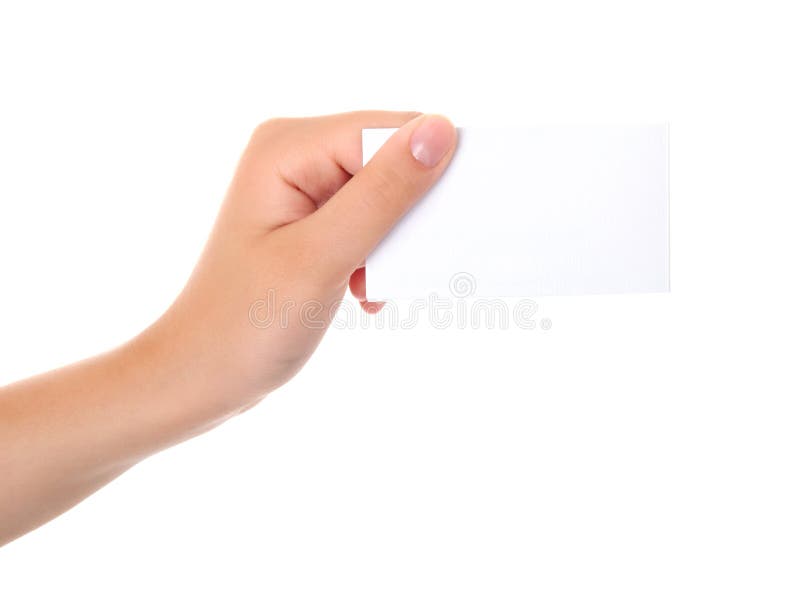 Hand hold a note card stock image. Image of identify, copyspace - 3527033