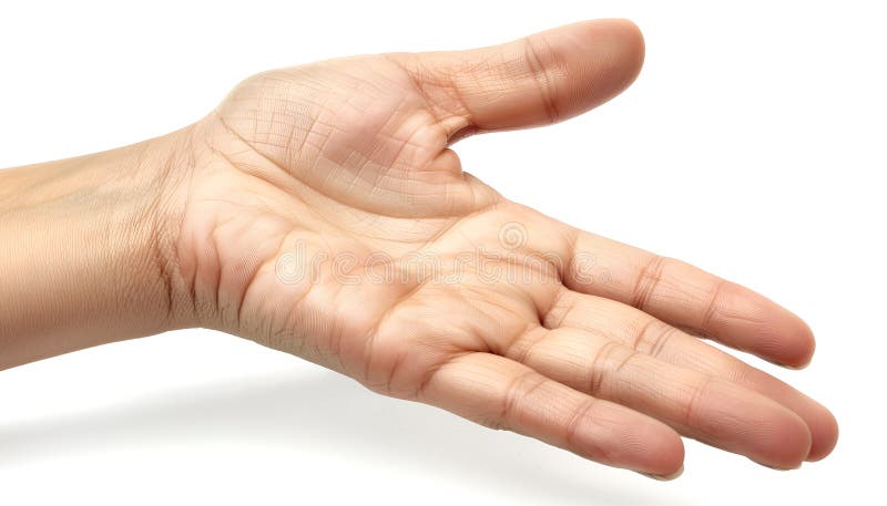 Hand Empty Isolated on White Background Stock Illustration ...