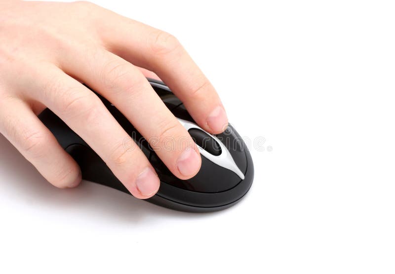 Hand en Muis stock foto. Image of aansluting, knopen, computer - 1047498