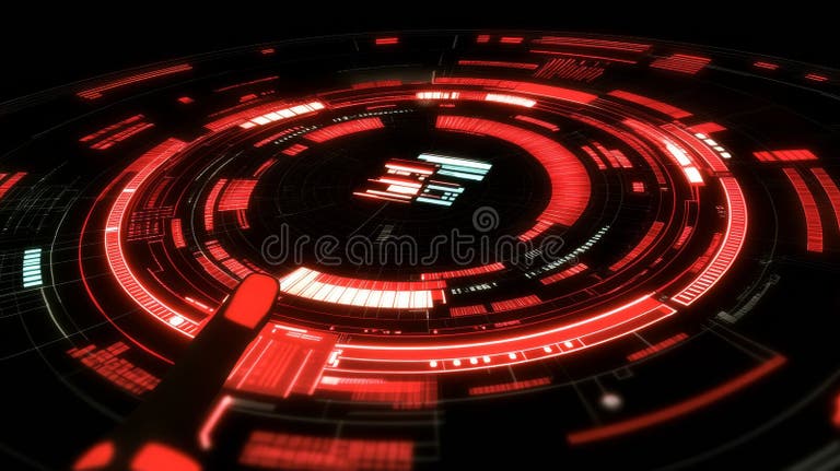 A Hand Engages with a Cutting-edge Holographic Display, Presenting Data ...