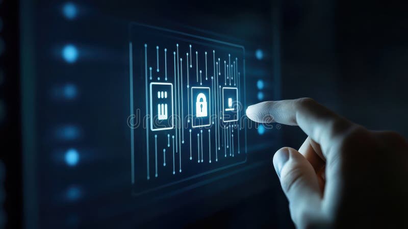 Hand Engages with Digital Pad Icon, Demonstrating Intuitive Touch ...