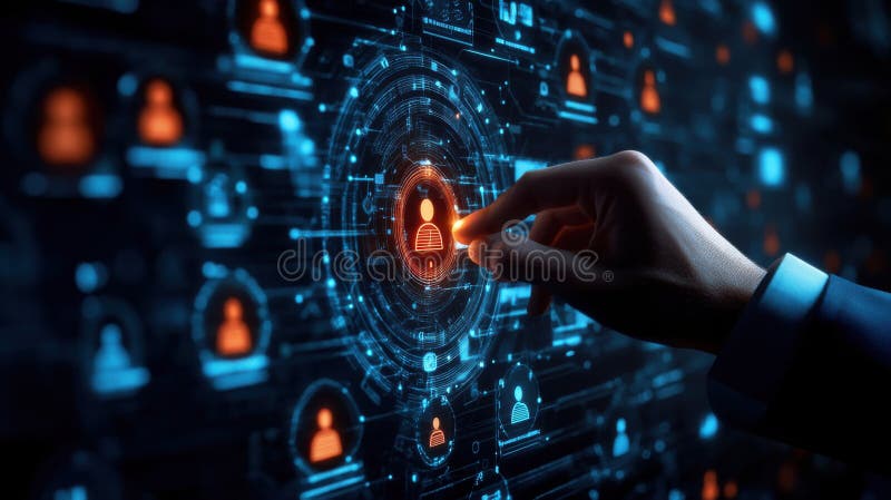 Abstract Network Connection Profiles Digital Environment Stock Photos ...
