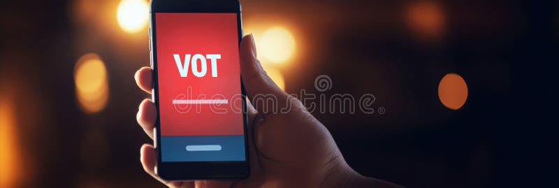 Casting a Digital Vote on a Smartphone during an Online Voting Session ...