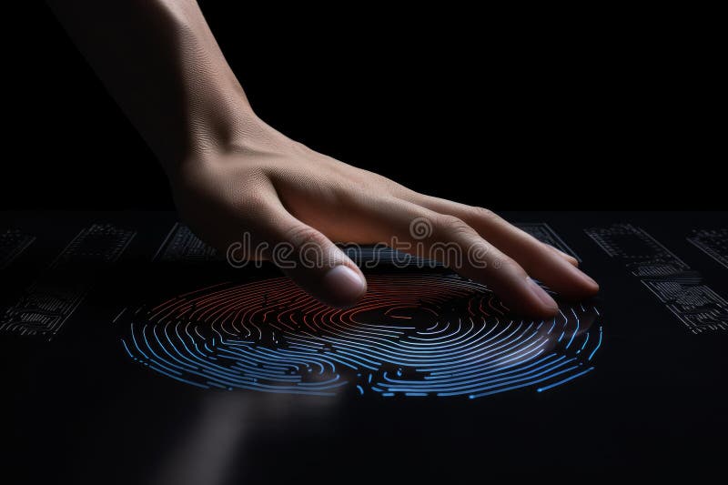 Hand Engaging with an Advanced Digital Touch Interface with Holographic ...