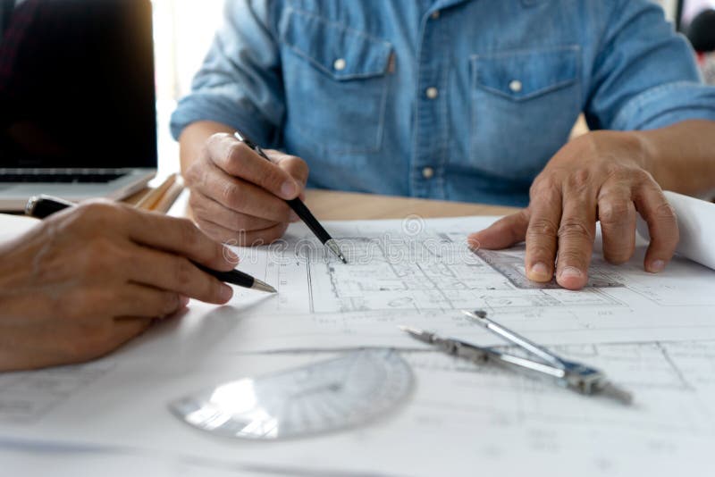 Engineer or Architectural Project, Two Engineering or Architect Stock ...