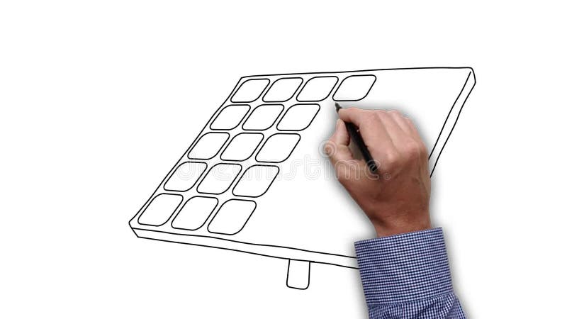 Animation of a Sketch Texture of White Strokes on a Black Screen. Stock ...