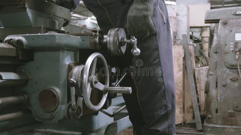 Hand of Engineer Man Operating Using Industrial Machine in Factory ...