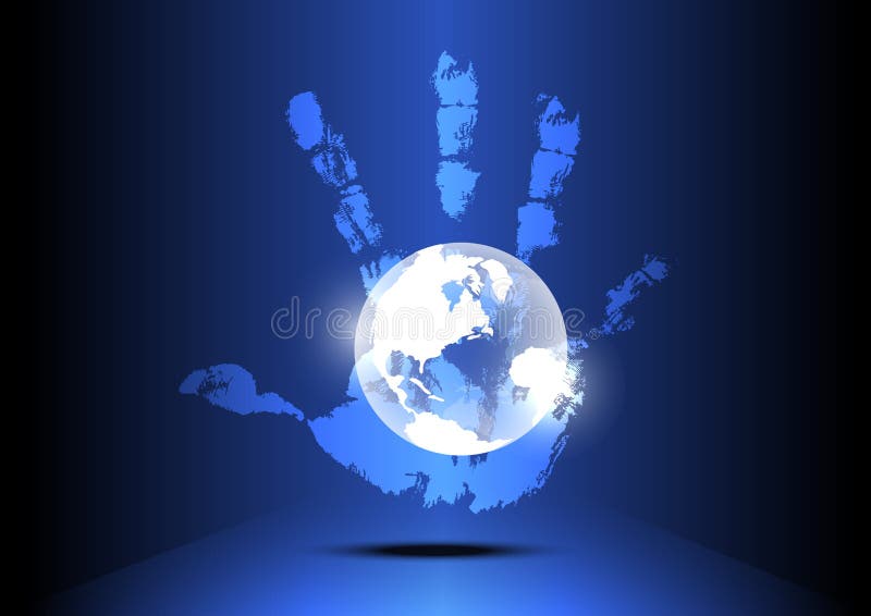Hand engulf the world stock vector. Illustration of fate - 26870144