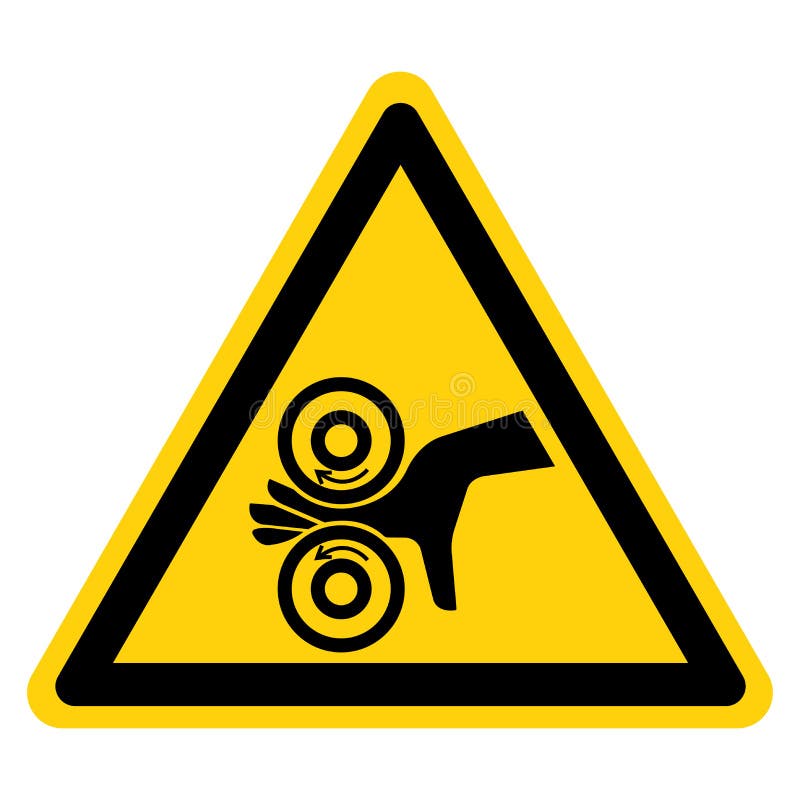 Warning Hand Entanglement Belt Drive Symbol Sign, Vector Illustration ...