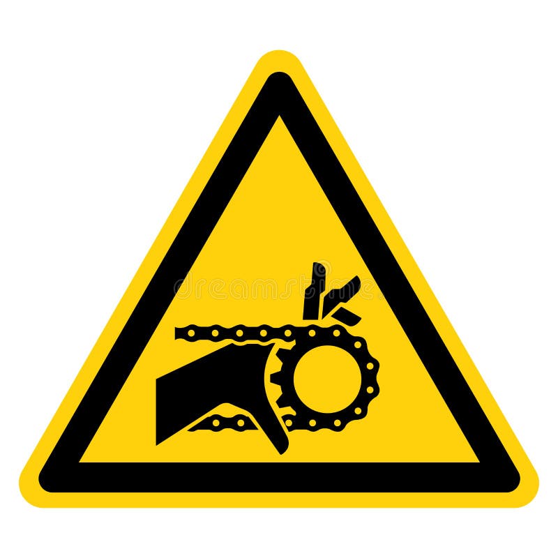 Fall Hazard from Conveyor Symbol Sign Isolate on White Background ...