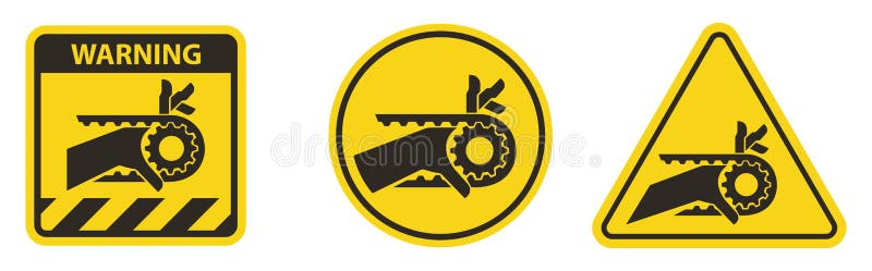 Hand Entanglement Notched Belt Drive Symbol Sign Stock Vector ...