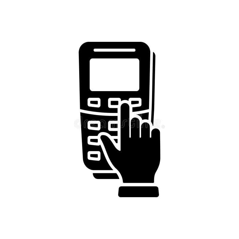 Enter Pin Code on Keypad Line and Silhouette Icon Set. Hand Entering ... Enter Pin Code on Keypad Line and Silhouette Icon Set. Hand Entering ...
