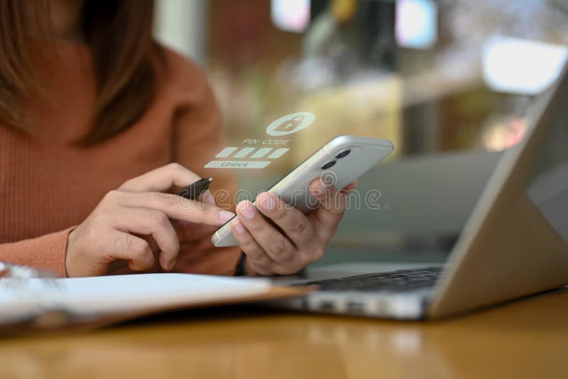 Hand Entering Pin Code on Mobile Phone, User Privacy Security and ... Hand Entering Pin Code on Mobile Phone, User Privacy Security and ...