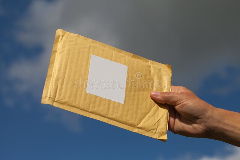 Hand and envelope. stock photo. Image of work, courier - 34315256