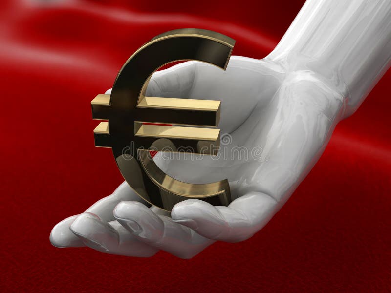 Hand with euro stock illustration. Illustration of payment - 9477589