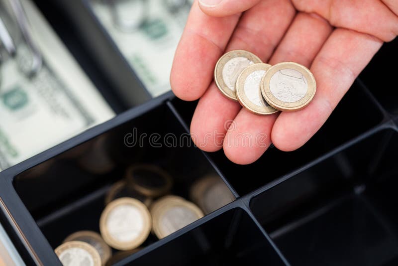 Hand and Euro Coin stock image. Image of loose, hand - 12607005