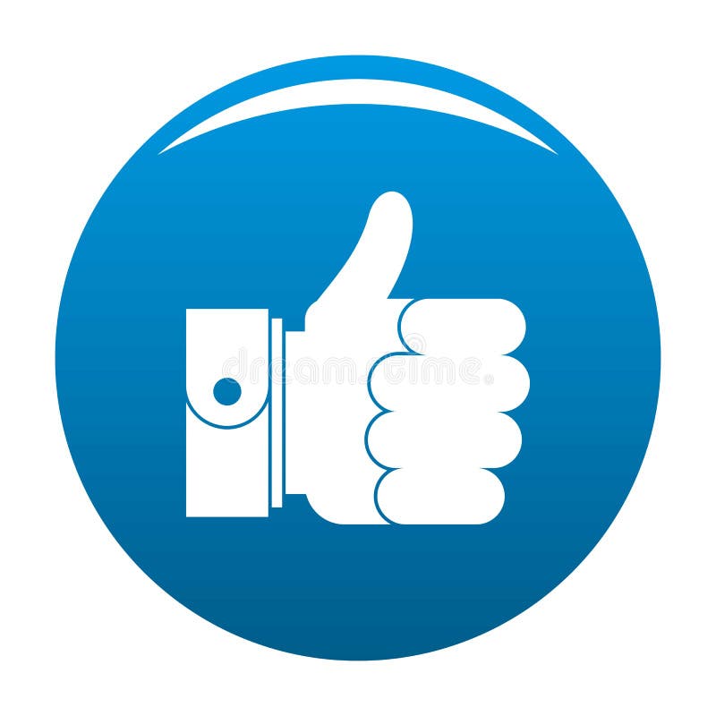 Hand Excellent Icon Blue Vector Stock Vector - Illustration of fist ...