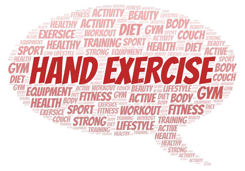 Hand Exercise word cloud stock illustration. Illustration of typography ...