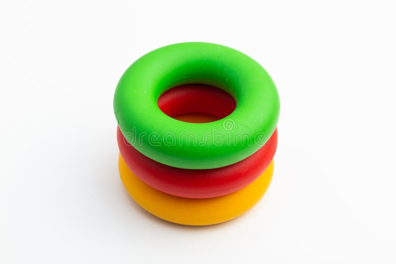 Hand Expander in the Form of Colored Rubber Rings of Different Density ...