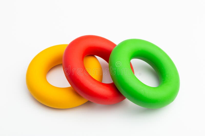 Hand Expander in the Form of Colored Rubber Rings of Different Density ...